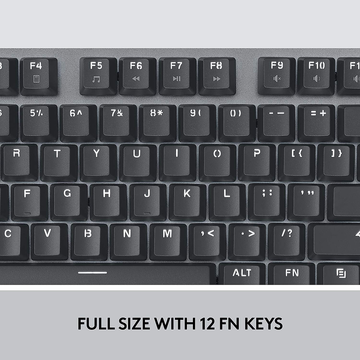Logitech K845 Mechanical Illuminated Keyboard,Mechanical Switches, Strong Adjustable Tilt Legs, Full Size, Aluminum Top Case, 104 Keys, USB Corded, Windows (TTC Blue Switches) (Renewed)