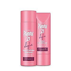 Plantur 21#longhair Nutri-Caffeine Women's Long Hair System with Keratin and Biotin: Strengthen and Nourish, Shampoo (6.76 fl oz), Conditioner (5.92 fl oz)