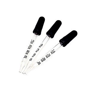 ccHuDE 10 Pcs 1ml Straight Tip Droppers Glass Eye Droppers Liquid Measuring Droppers Lab Dropping Pipettes Essential Oil Droppers with Black Rubber Head