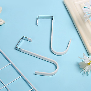 2pcs Potty Seat Hook, Multifunctional Potty Hook for Kids Z Shaped Door Hangers No Drill Over The Door Hooks for Hanging Potty Training Seat Toilet Tank Wardrobes Closets Cabinets (White)