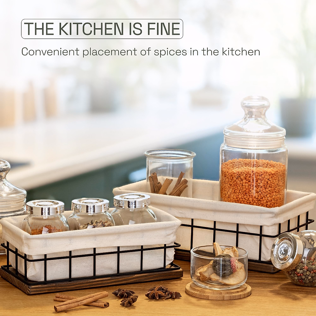 BAOBAB WORKSHOP Toilet Paper Basket for Bathroom Organizing - Bathroom Basket Organizer - Toilet Basket Tank Topper - Toilet Paper Holder for Toilet Top Organizer, Shelf - Tank Top Basket Set of 2