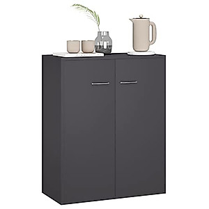 SEASD Sideboards and Buffets Cabinet with Storage Home Decor Gray 23.6"x11.8"x29.5" Chipboard