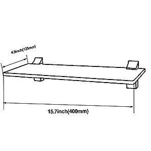 XVL 15.5-Inch Bathroom Glass Shelf, Brushed Nickel GS3003L