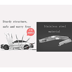 Stainless Steel Grey Carport, Foldable Retractable Car Awning, Semi-Automatic Durable Shelter, Mobile Folding Garage L5.5m * W 2.5m * H 2.3m