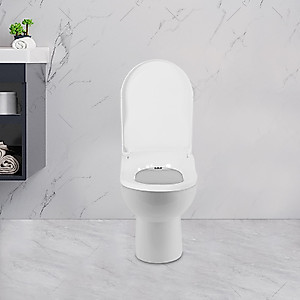 Non-Electric Bidet Toilet Seat, Fits Elongated Toilets, White, Dual Nozzle System - Bidet with Easy Installation