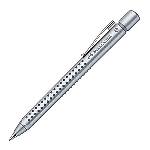 Faber-Castell Grip 2011 Medium Tip Ballpoint Pen - Silver