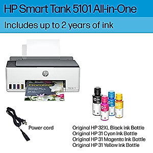 HP Smart-Tank 5101 Wireless All-in-One Ink-Tank Printer with up to 2 Years of Ink Included (1F3Y0A)