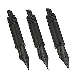 Set of 3 Hongdian Fountain Pen Black Nibs (Fine, Extra Fine and Bent Nib) for Black Forest 1850, 1851, 1843, 6013, 517D, 517S, 525,H1, H3, A3, 1843 and 920 Series