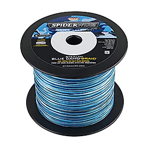 SpiderWire Stealth® Superline, Blue Camo, 50lb | 22.6kg, 1500yd | 1371m Braided Fishing Line, Suitable for Saltwater and Freshwater Environments