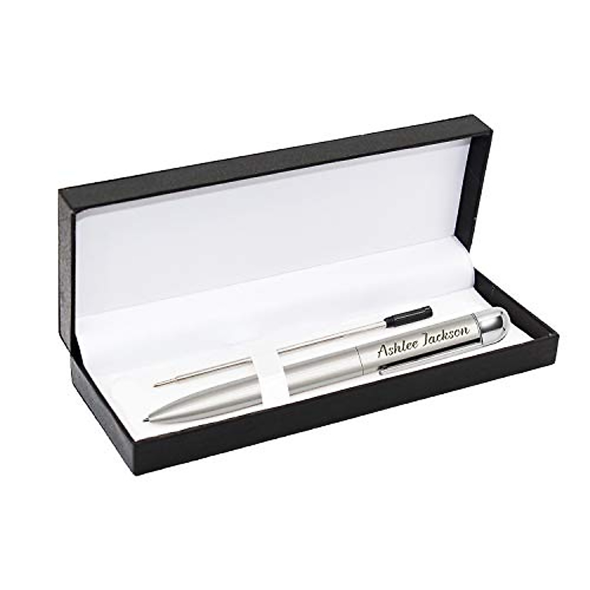 Custom Engraved Pens Personalized Ballpoint Pen Personalized Gifts for Men Women Twist-Action-Black