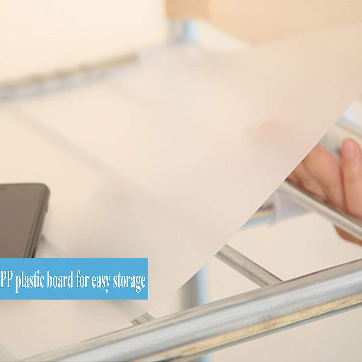 ZZBIQS Extra Large Clothes Wardrobe Storage Closet, Portable Garment Organizer Shelves Rack, Flannel Fabric Cover Standing Closet with Hang Rod and 2 Side Pockets(Blue)