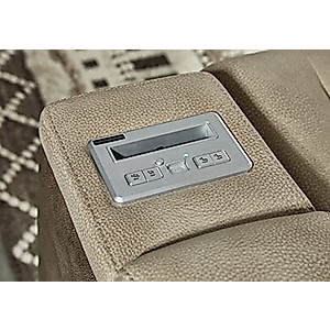 Signature Design by Ashley Next-Gen DuraPella Power Reclining Sofa with Adjustable Headrest, Sand