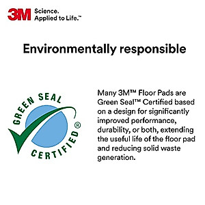 3M Black Stripper Floor Pad 7200, 14", 5/Case, Used with Water-based Floor Finish Stripping Solutions, Remove Soiled Floor Finishes and Sealers