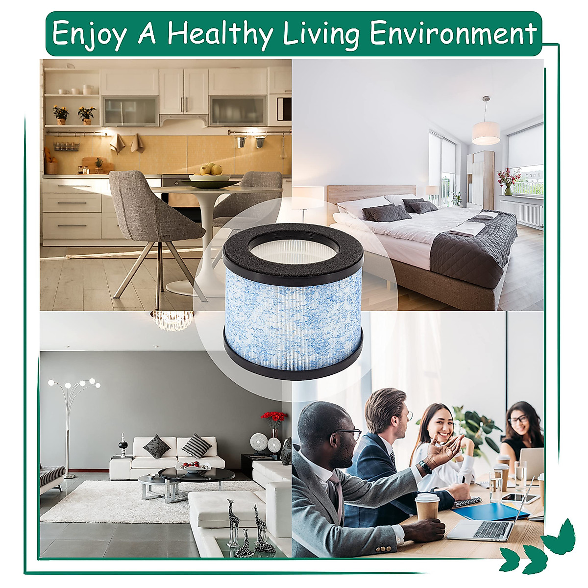 Asheviller C102 Filter Replacement, Compatible with Okaysou AirMic4S and Miko C102 IBuki Air Purifier, 2 Pack