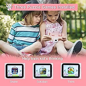 Unicorn Camera for Kids Girls, Christmas Birthday Gifts for Girls Age 3-8, HD Selfie Digital Video Camera for Toddler, Cute Toy Camera with 32GB SD Card Little Girl Toy for 4 5 6 7 8 9 Years Old
