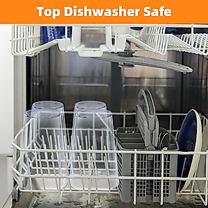 REALWAY 32 OZ Large Plastic Cups Reusable，Clear Unbreakable Iced Tea Tumblers, Set of 6 Stackable Drinking Cups for Poolside Party Home Travel BPA-free Top-rack Dishwasher Safe,Freezer Safe