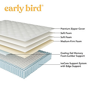 Early Bird Dual Cool 12" Medium Hybrid Mattress