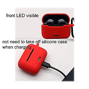 Claiol Silicone Case for TOZO NC2, Premium Shockproof Protective TOZO NC2 Case Cover with Keychain. (Black)