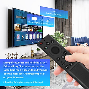 Universal Replacement Voice Remote for All Samsung Smart TV with Voice Function, Compatible with Smart Crystal Curved Frame UHD Neo TVs,with Netflix,Prime Video and Samsung TV Plus Buttons.