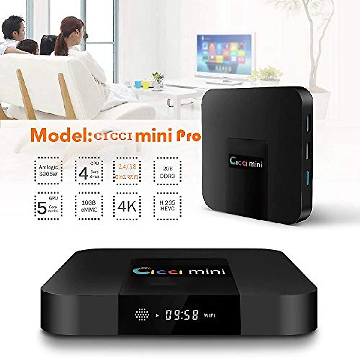TX3 Mini Pro Android 10.0 TV Box Quad Core 2GB RAM 16GB ROM 2.4G/5.8G Dual Band WiFi Bluetooth 4.2 4K Smart Android Media Player
