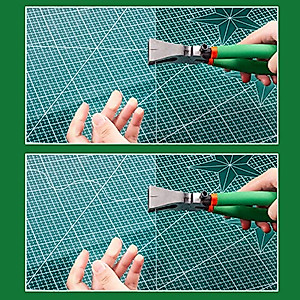 LEONTOOL 2pcs Glass Running Pliers Grozier Pliers Set with 2 Pairs Replacement Rubber Tips Key Fob Pliers Breaker Grozer Pliers Glass Cutters Tools for Stained Glass Work Glass Cutting