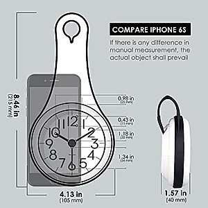 Biramba miniata Wall Clock Kitchen Clock Household Bathroom Waterproof Small Digital Wall Clock Silent Home Decor Shower Clock with Sucker (White)