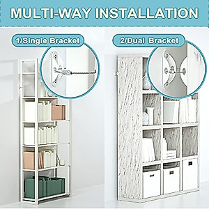 Furniture Anchors (6 Pack) 2023 Upgraded Furniture Straps for Baby Proofing, Secure 400 Pound Furniture Prevent Falling Anti Tip Earthquake Straps for Child Safety