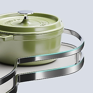 SIPELQDE Swing Right Blind Corner Cabinet Pull out for 36 Inch,Soft Close Corner Cabinet Organizer,2 Tiers Tray Adjustable Height Corner Cabinet Lazy Susan