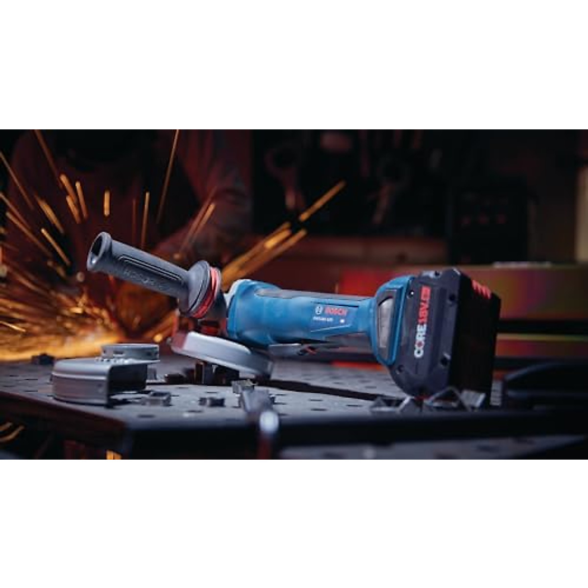 BOSCH GWS18V-10PB14 18V Brushless 4-1/2 – 5 In. Angle Grinder Kit with Paddle Switch and (1) CORE18V® 8 Ah High Power Battery