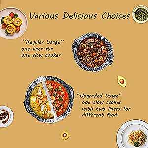 Newcos 16 Bags Slow Cooker Liners, Disposable Multi Use Cooking Bags,Large Size Fit 3QT to 8QT, Plastic Bags for Slow Cooker, Pans, Aluminum Cooking Trays, BPA Free-13 x 21 Inches, 3 quarts