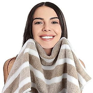 KinHwa Microfiber Hand Towels for Bathroom Soft and Absorbent Face Towels Brown Bathroom Hand Towels for SPA Hair Bath 16inchx30inch 2 Pack