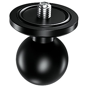 BRCOVAN 2 Pack, Aluminum Alloy 1'' Ball Adapter with 1/4"-20 Threaded Stud for Action Camera & Camcorder Compatible with RAM Mounts B Size 1'' Ball Double Socket Arm