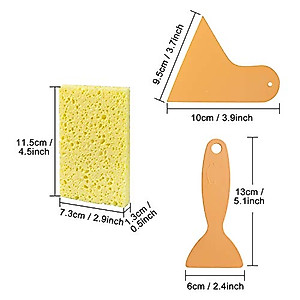 Whaline 7 Pieces Mosaic Tools, Mosaic Tweezers Tile Beginner Setwith 2 Scrapers, 2 Tweezers, 1 Double-EndedHook, 1 Spatula, 1 Sponge