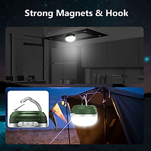 LED Camping Lantern Rechargeable, 8400mAh Camping Tent Lights with RGB Color Changing, 5 Light Modes, Stepless Dimming, Waterproof, Strong Magnet Emergency Light for Hurricane, Hiking & Power Outages