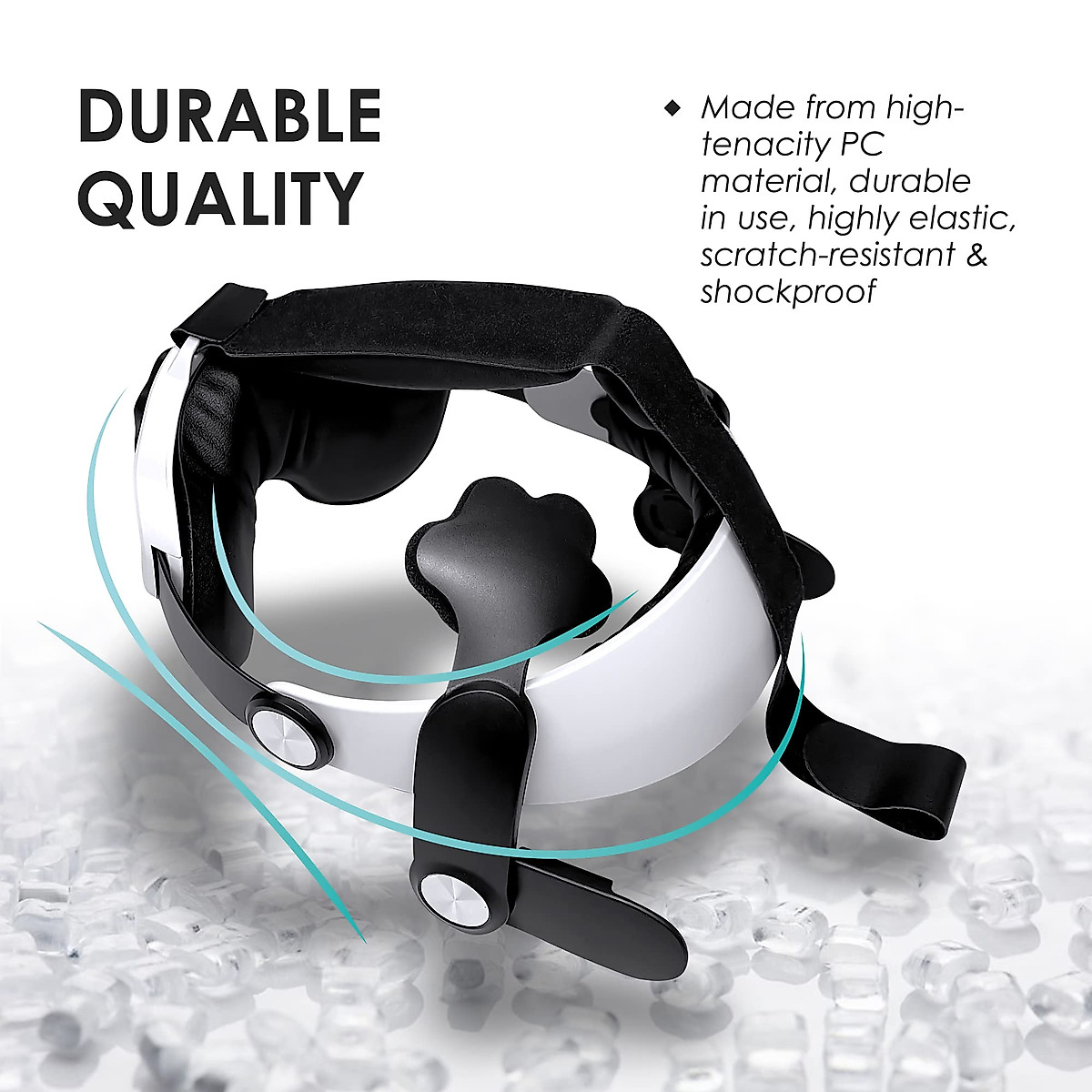 for Oculus Quest 2 Elite Head Strap, VR Game Headstrap, Comfortable Adjustable VR Headset Accessories Head Strap for Replacement