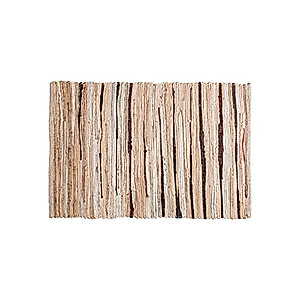 100% Cotton Rag Rug 2x3' - Multicolor Chindi Rug - Hand Woven & Reversible for Living Room Kitchen Entryway Rug - Linen,Kitchen Rugs, Farmhouse Rugs, Rugs for Living & Bedroom,Woven Rugs