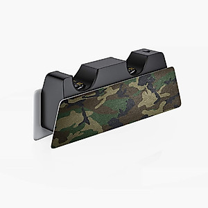 PlayVital Army Green Camouflage Full Set Skin Decal for ps5 Console Disc Edition, Sticker Vinyl Decal Cover for ps5 Controller & Charging Station & Headset & Media Remote