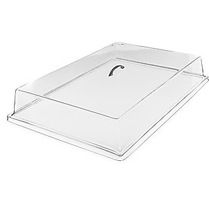 CFS SC2507 Acrylic Pastry Tray Cover, 24.37" Length x 16.62" Width x 4" Height, Clear