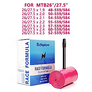 2 Pack Ultralight TPU Bike Inner Tube Mountain Bicycle Tire 26/27.5'' Compatible with 26/27.5 x 1.9/2.0/2.1/2.2/2.3/2.4/2.5 Valve Length French 45mm for MTB (Include 8 PCS Bike Inner Tire Patch)