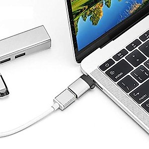 BoxWave Cable Compatible with Kodak Slide N Scan - USB-C to A PortChanger (2-Pack), USB Type-C OTG USB Portable Keychain - Slate Black