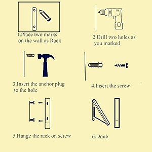 KK5 Clothes Hanger - Folding Retractable Clothes Racks| Wall Mounted Clothes Drying Rack| Home Storage Organiser Space Savers for Living Room/Bathroom/Bedroom/Office, Easy Installation - 1 Kit