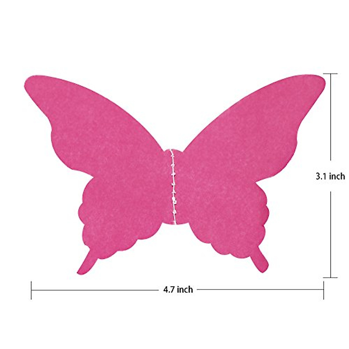 ADLKGG Butterfly Hanging Garland Party Decoration 4 Pack, 3D Paper Butterfly Bunting Banner for Wedding Baby Shower Birthday Home Decor, Pink