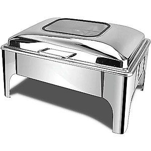 Chafing Dishes Chafing Dish Buffet Set, Food Warmers Server Warming Tray Round Rectangular Chafers, Stainless Steel Square Chafer, Round Food Warmer Chafing For Catering Warmer Chafer Set, Energy Effi