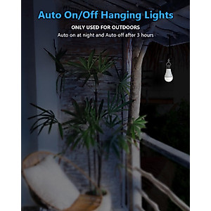 USB Rechargeable Light Bulb Auto On Off Light Bulbs, 4 Light Modes, 1500mAh Rechargeable LED Camping Lights for Camping, Hiking, Emergency, Backpacking, Fishing, 2 Packs