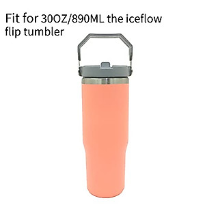 Replacement 20oz And 30oz Flip Tumbler Lid With Straw - Fit For Stanley 20oz And 30oz IceFlow Flip, Adventure Quencher and Quencher 2.0 Tumbler (20 to 30 oz STRAW LID GREY)