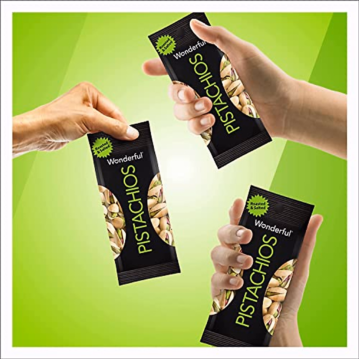 Wonderful Pistachios In Shell, Roasted and Salted Nuts, 1.5 Ounce Bag (Pack of 9), Protein Snack, On-the-Go, Individually Wrapped Healthy Snack