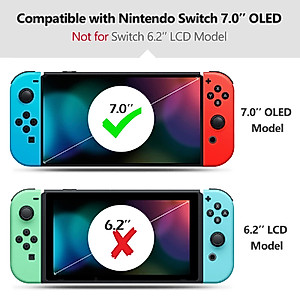 TERIOS Switch Controller Grip Compatible with Nintendo Switch 7.0'' OLED, Fast Charging 5000mAh Portable Rechargeable Backup Battery with Charger Station Console Ergonomic Design