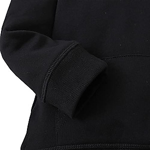 SOBOWO Black Toddler Hoodie Baby Boys Girls Solid Dinosaur Long Sleeve Pullover Sweatshirt Tops with Pocket Tracksuit Outfits (Black, 3-4T)