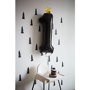 Number 1 Balloons for First Birthday, 40 in, Wild One Giant Balloons, Baby Girl Boy 1st Birthday Decorations,1 16 18 21 Birthday Balloons