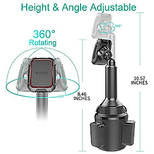 OQTIQ Car Cup Holder Phone Mount Magnetic, Universal Cup Holder Fit Phone Car Truck Mount Cup Holder Compatible with iPhone Samsung Galaxy LG and More, Extra Strong with 6 Magnets